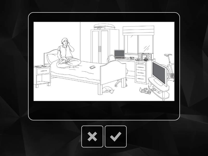 Find the differences, 2 bedrooms - Flash cards