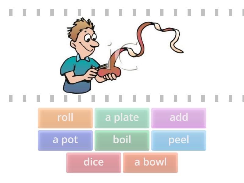 Make a recipe words cooking - Find the match