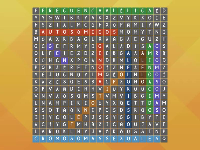 genetica - Sopa de letras