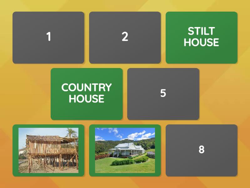 TYPES OF HOUSE - Matching pairs