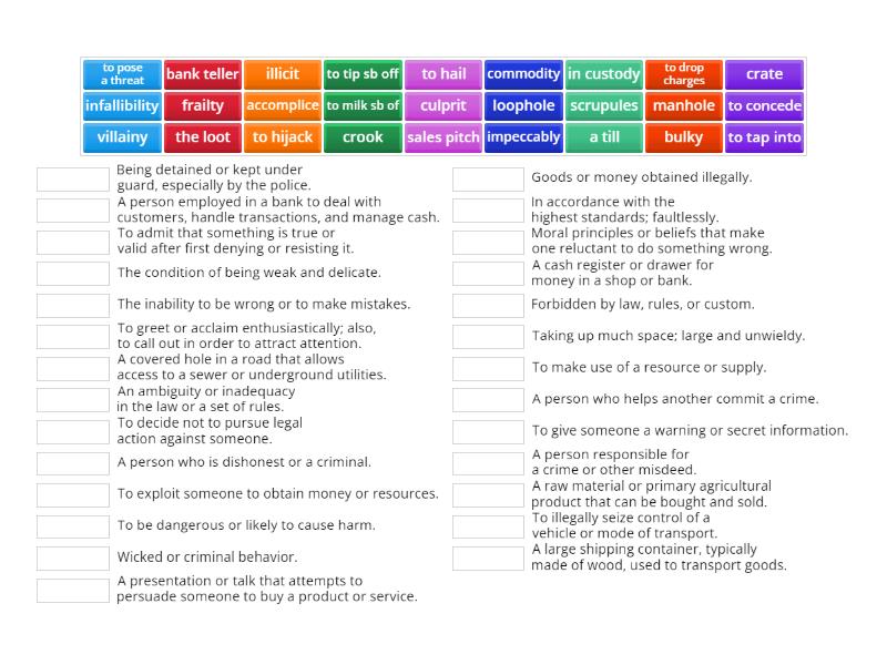 CPE PRACTICE TEST 1 "THE COMPUTER AS CROOK" - Match up
