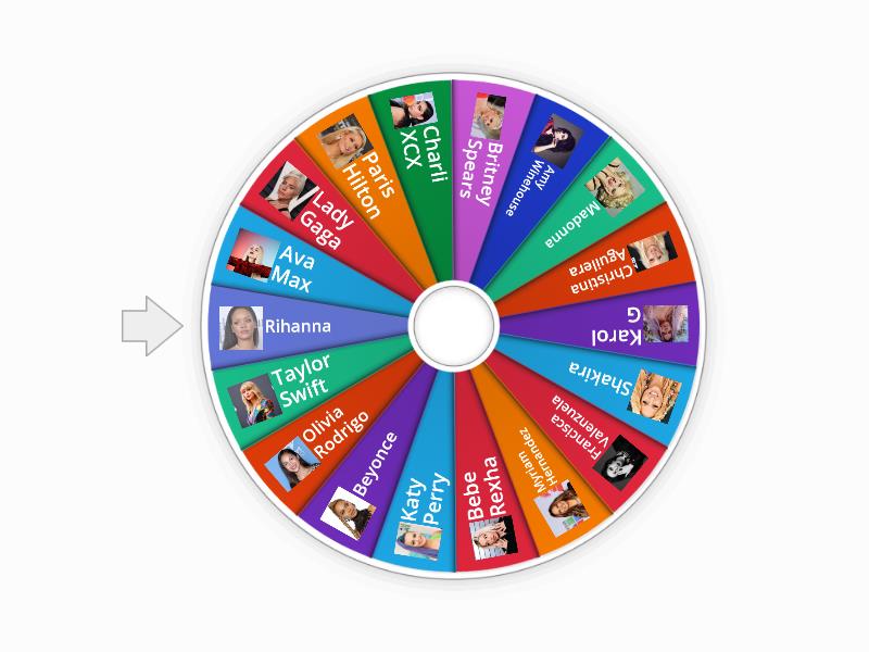 Female Singers - Spin the wheel