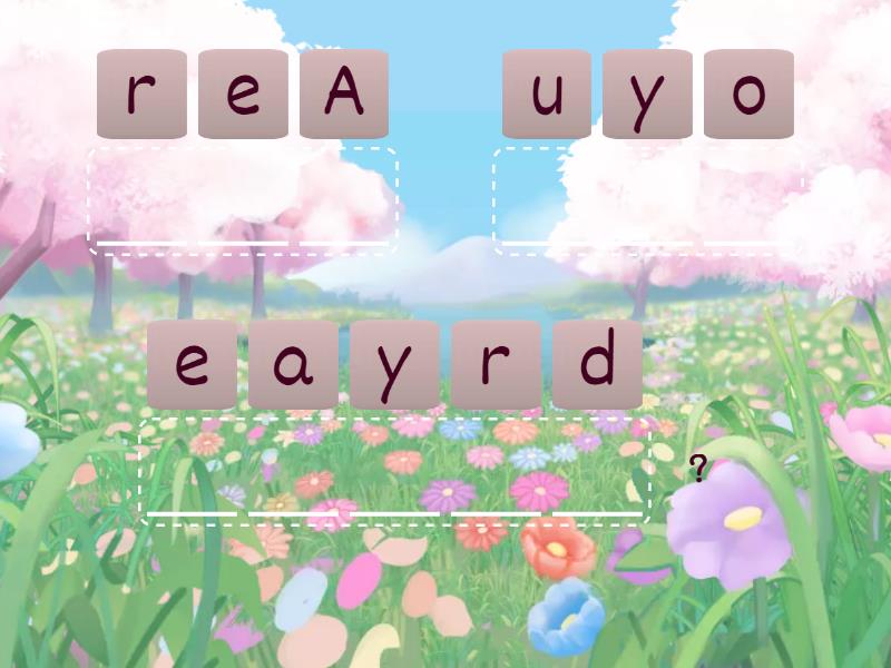 unscramble the senteces April 8 Monday - Anagram