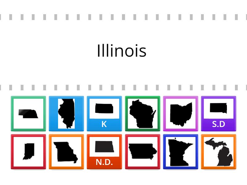 Midwest Region Practice (state shapes) for DL - Find the match