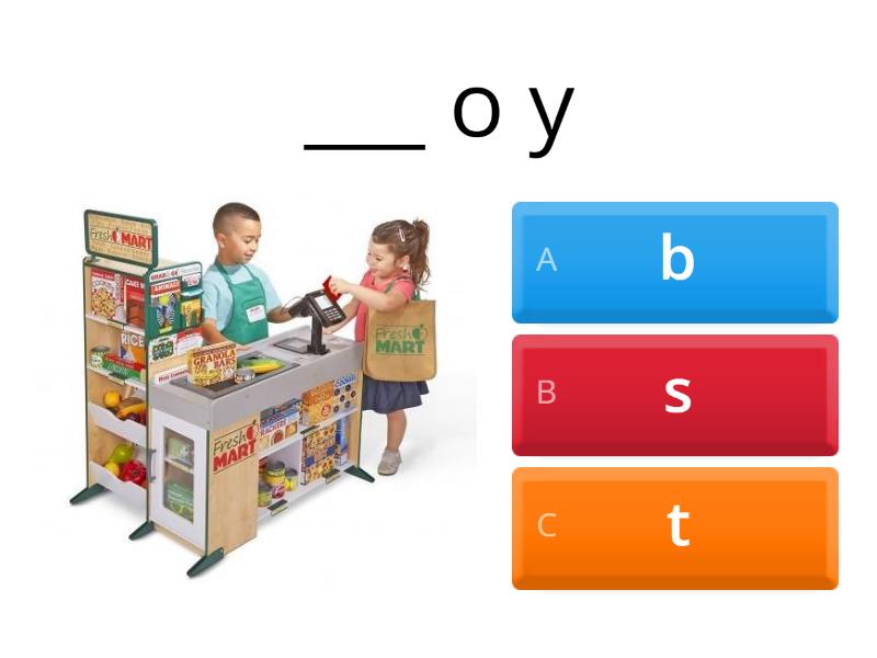 Choose the correct consonant or vowel that will complete the name of ...