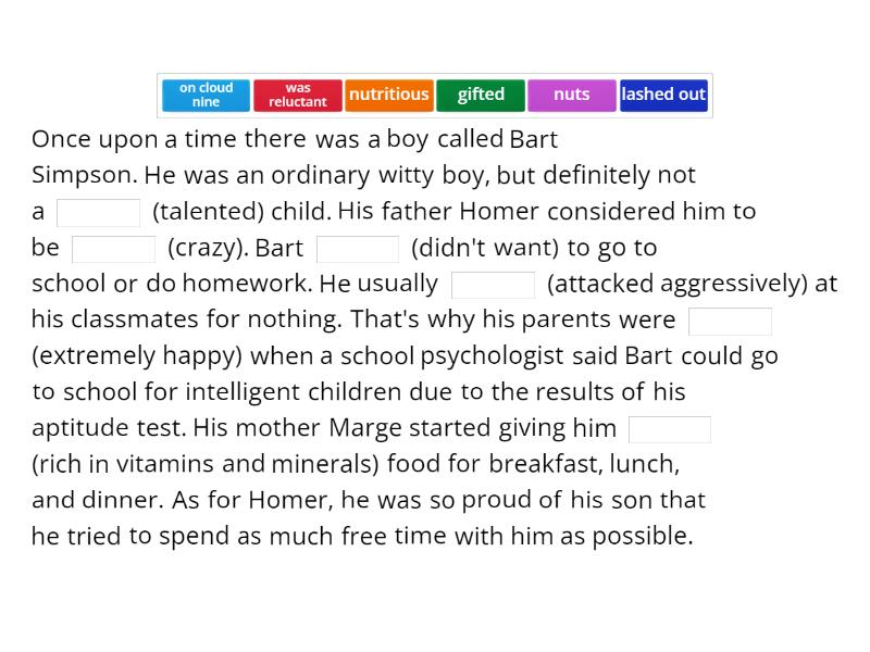 The Simpsons, Episode 2 - Complete the sentence