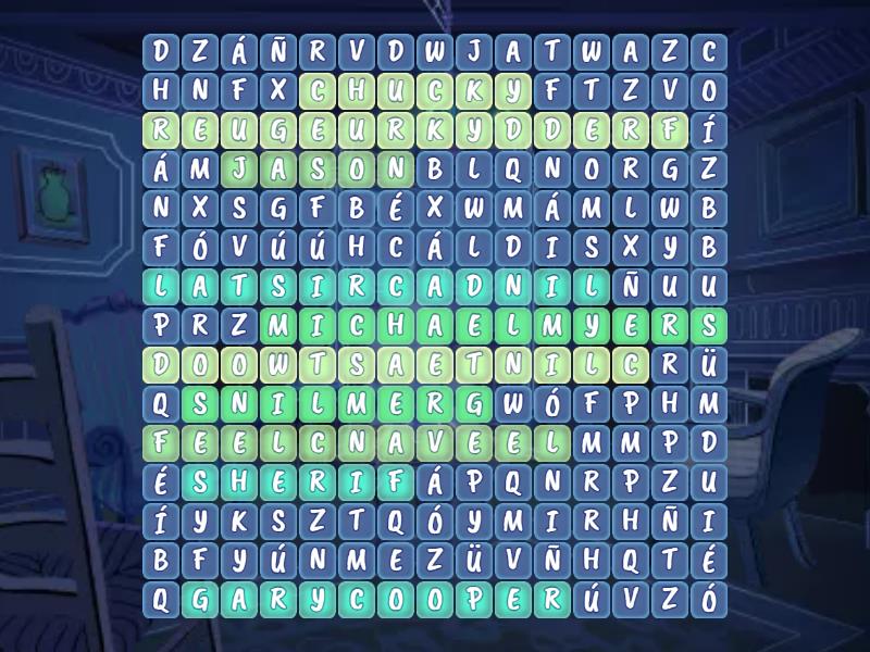 Terror and cowboys - Sopa de letras