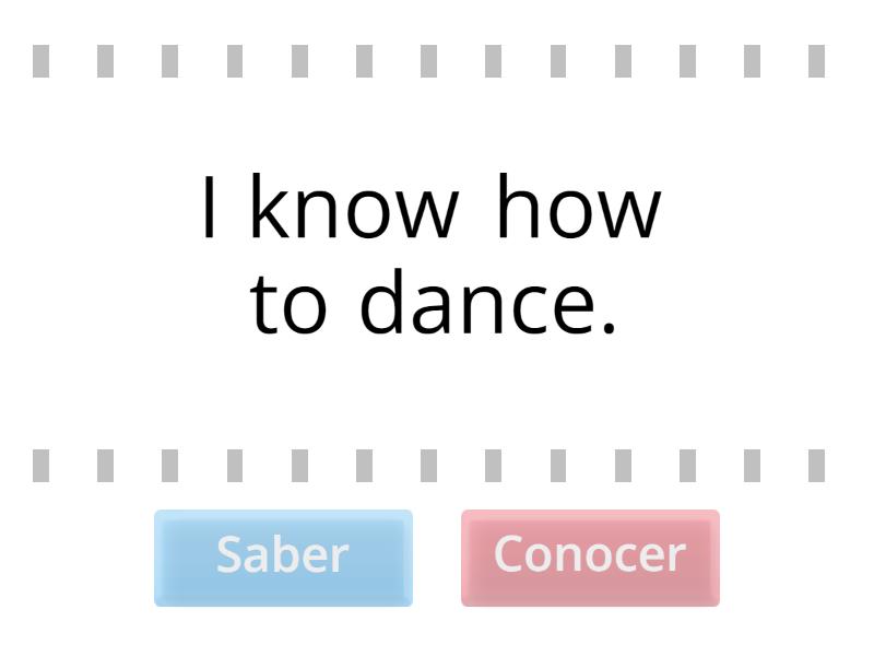 ¿Saber o conocer? - True or false