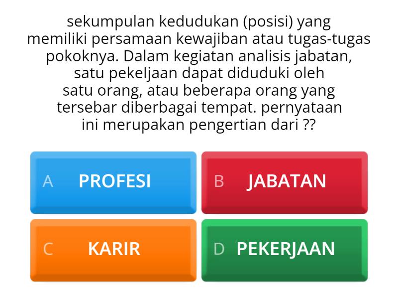 Asesmen ( Materi layanan : Mengenal profesi dan prospek karir dalam ...