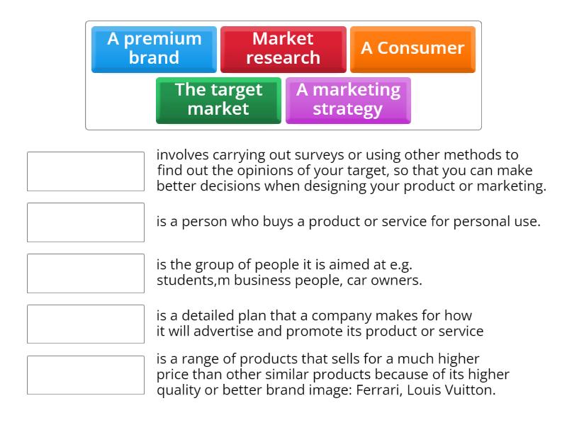 Marketing matching activity - Match up