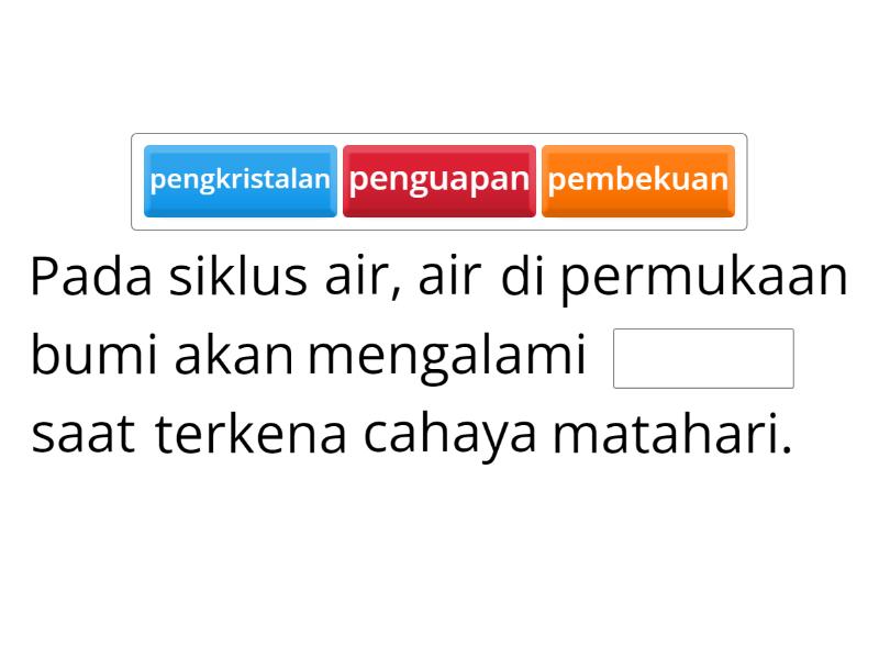 Temukan Kata yang Hilang - Missing word