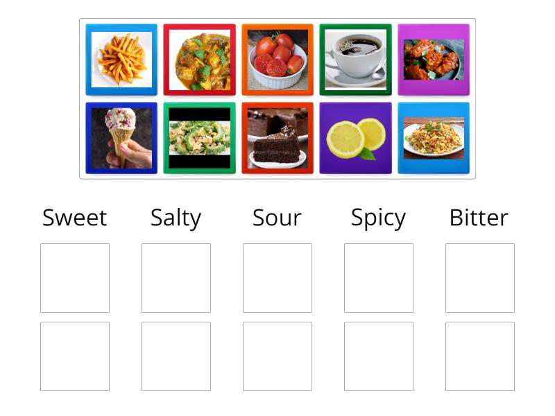 Sweet Salty Sour Bitter Spicy - Group sort