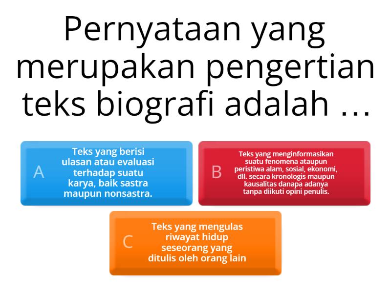 Teks Biografi - Quiz