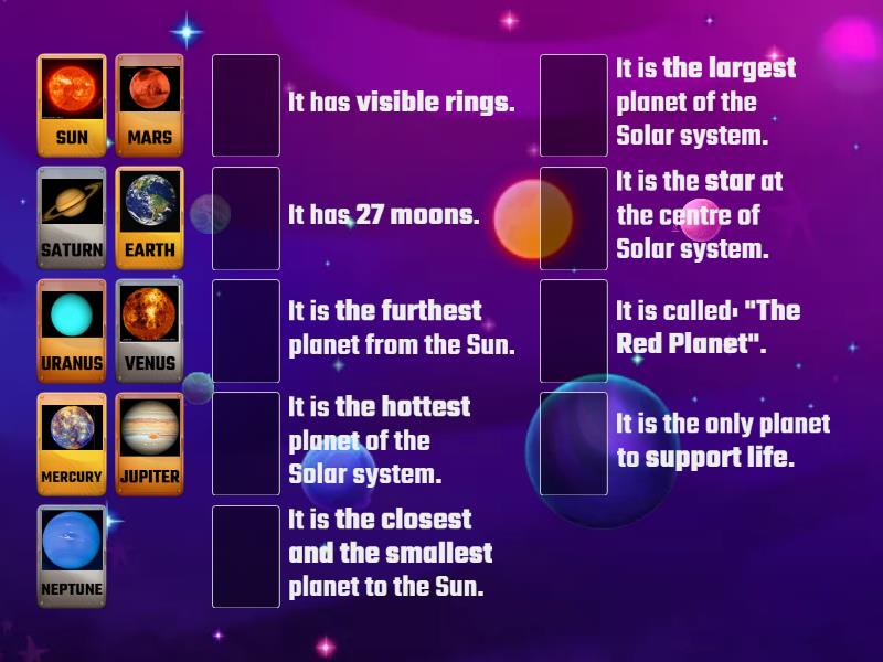 Planets of the Solar system - Une las parejas