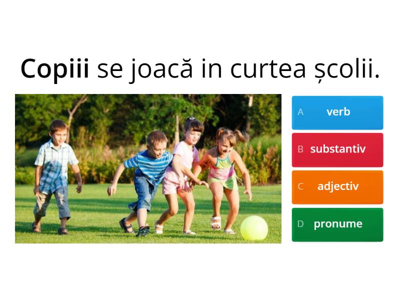 Părți de vorbire- identificare - Chestionar
