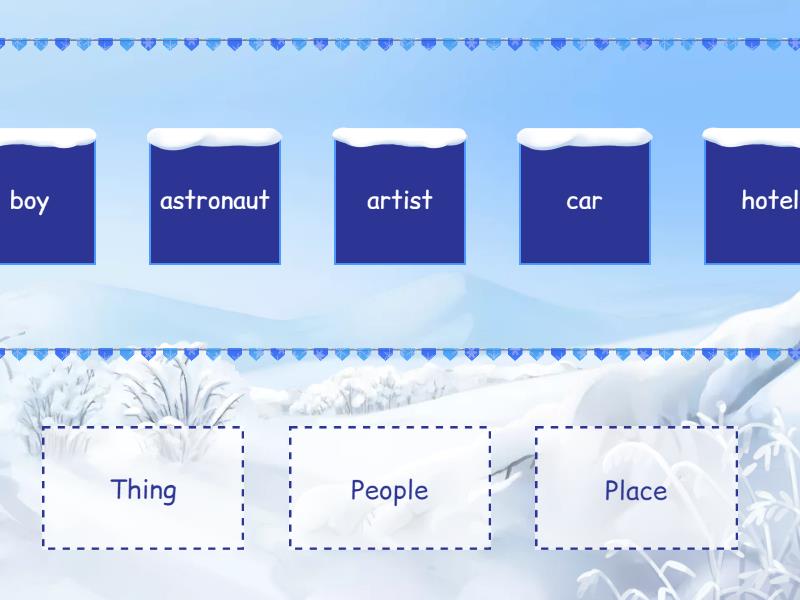 Sort the Nouns - Level 3 - Speed sorting