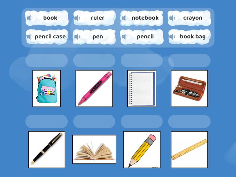 SCHOOL OBJECTS - Match up