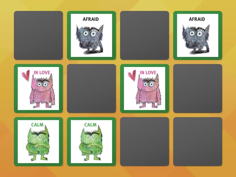 The colour monster memory - Matching pairs