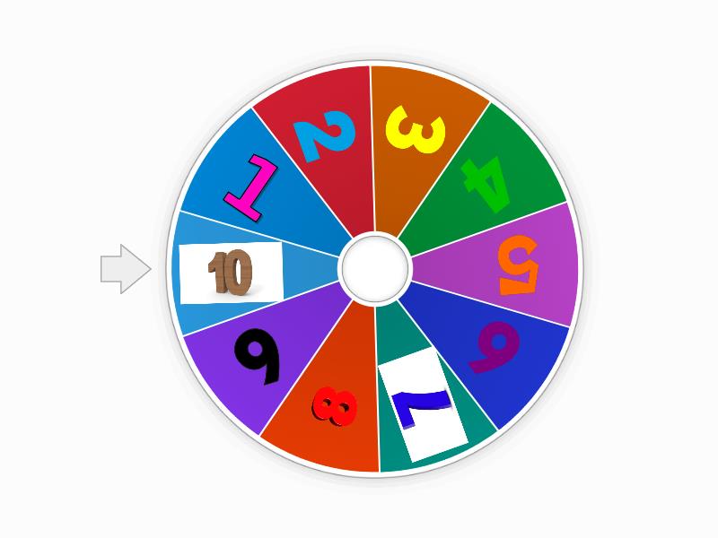NUMBERS FROM 1 TO 10 KINDER - Spin the wheel
