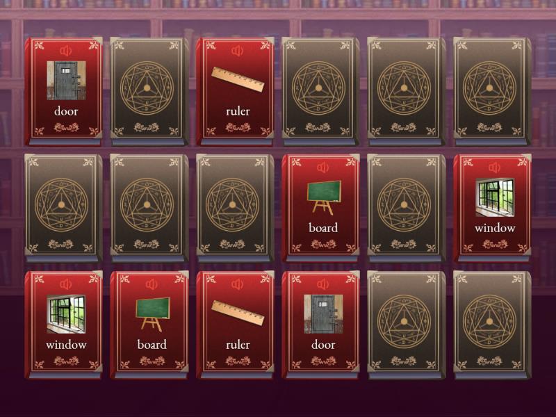 Power Up 1. Unit 1. Classroom - Matching pairs