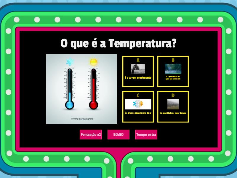 Elementos do clima - Gameshow quiz