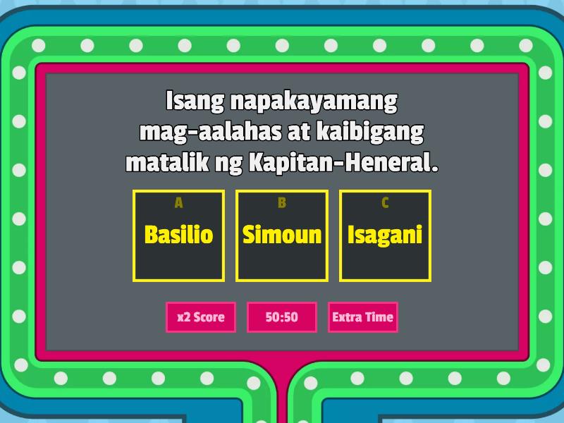 Mahahalagang Tauhan ng El Filibusterismo - Game show de TV