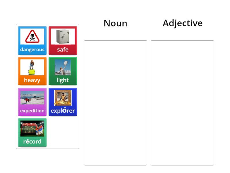 7.5 Antarctic adventure Vocabulary GG2 - Categorize