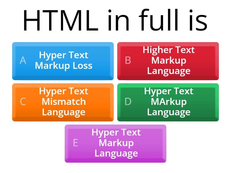 Html Assesssment Quiz 