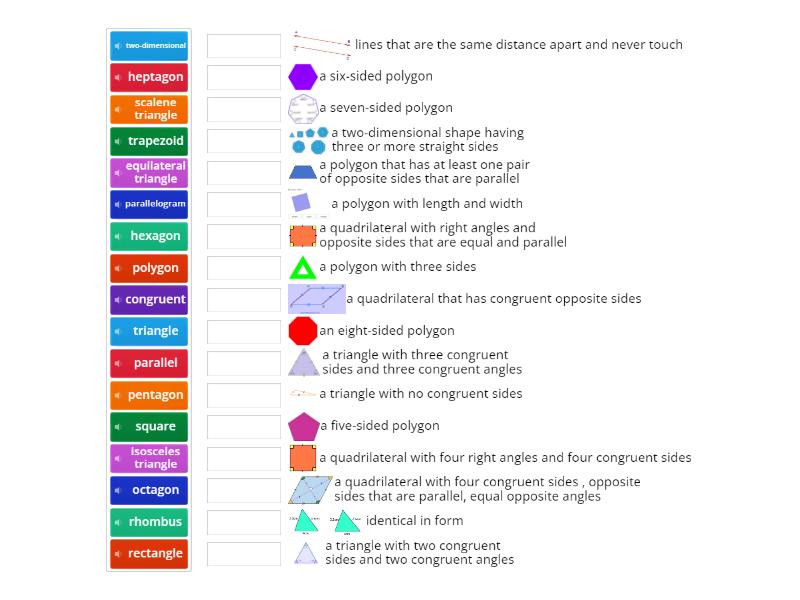 Geometry Terms HOZ - Une las parejas