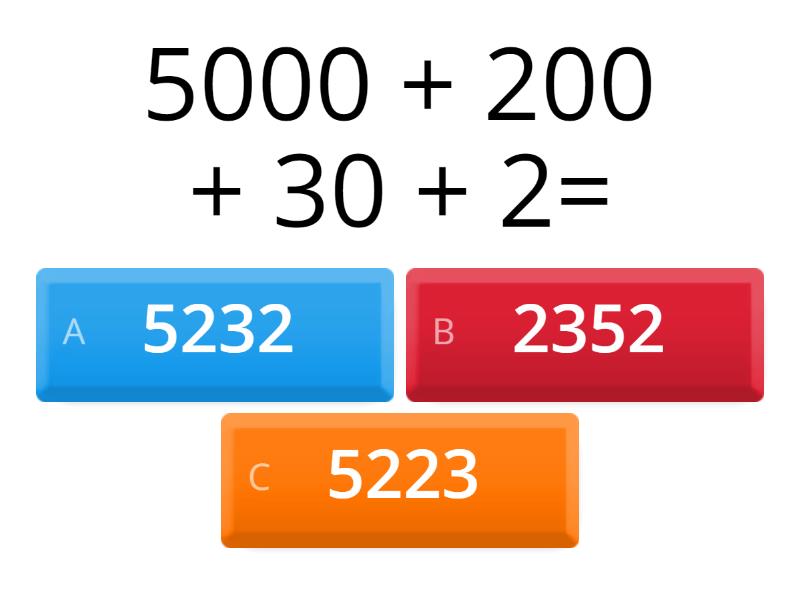 Place Value - expanded notation - Quiz