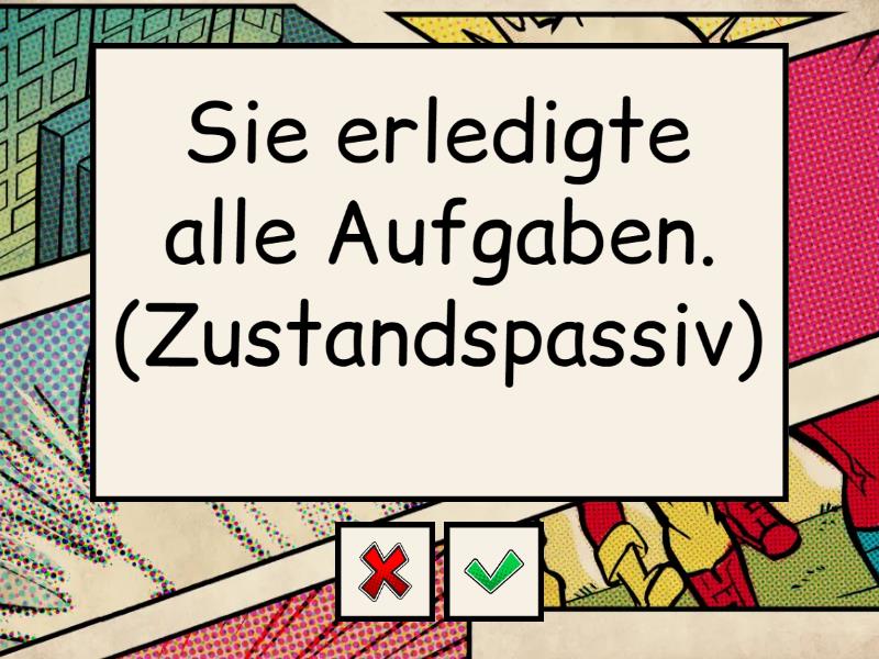 Zustands- und Vorgangspassiv bilden - Flash cards