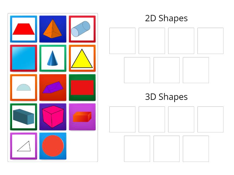 2D and 3D shape sort - Group sort