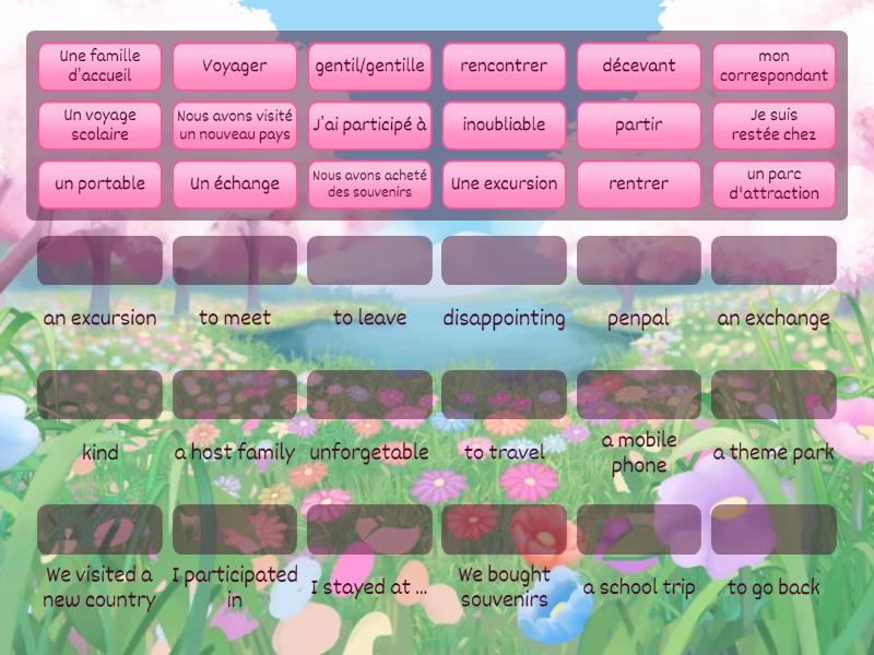 Un echange scolaire - Match up