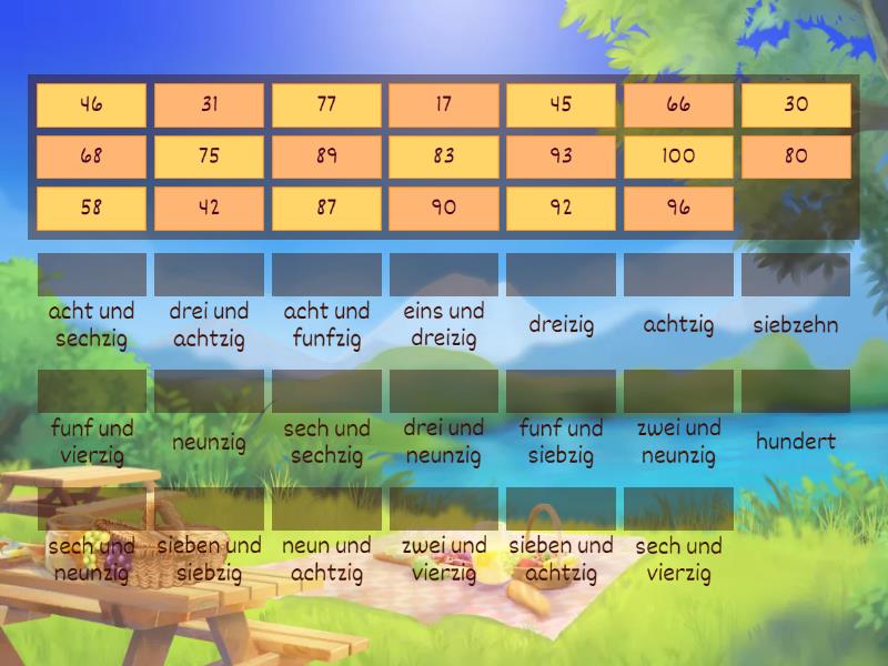 Angka Jerman - Match up