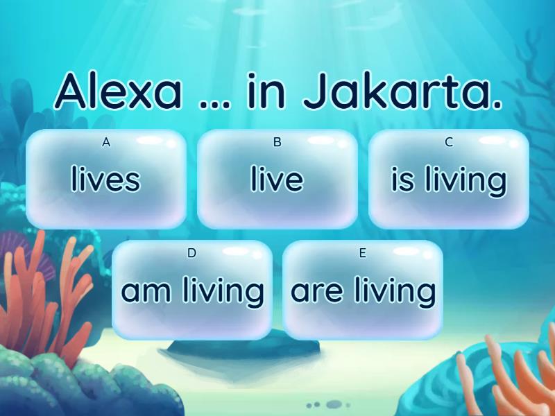 Simple Present Tense & Present Continuous Tense (Affirmative) - Kuis