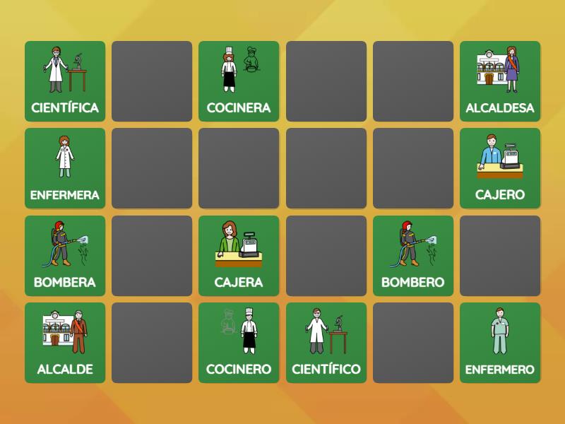 MEMORY PROFESIONES - Matching pairs