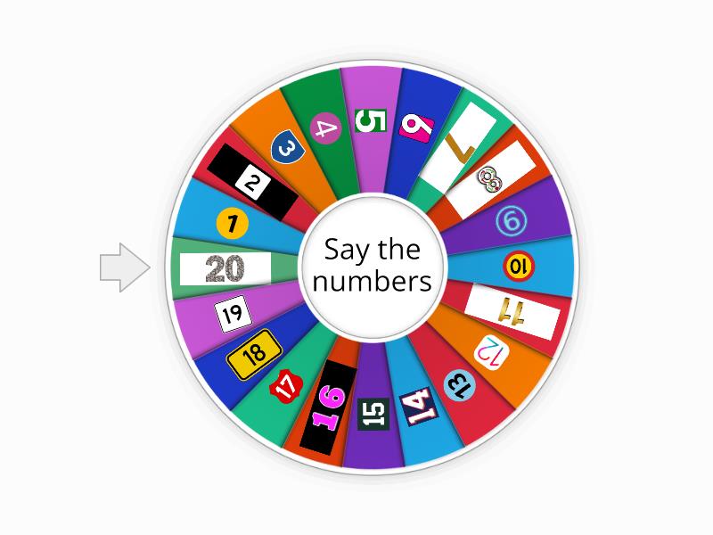 numbers (1-20) - Spin the wheel
