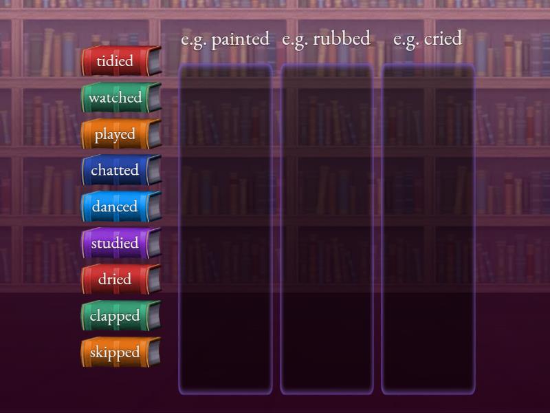 Ch.4 My Diary sorting verbs - Categorize