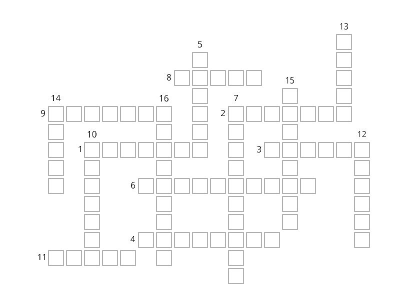 La Ropa - 3 grado - Crucigrama