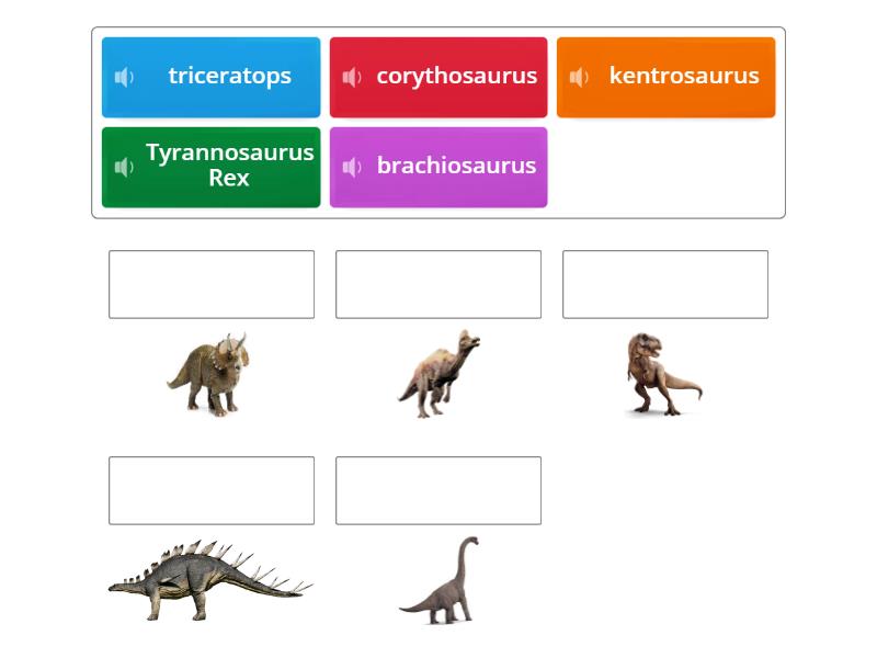 Dinosaurs - Matching activity - Match up
