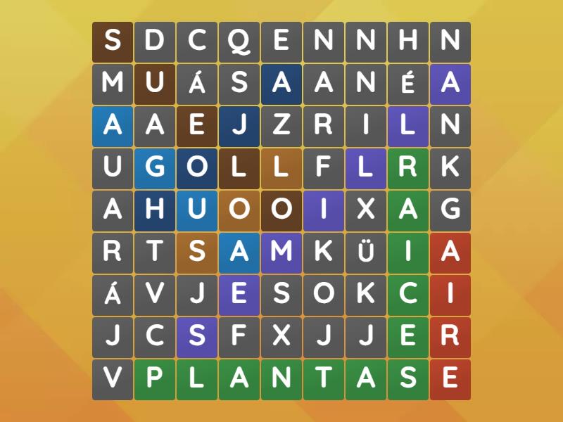 la Germinación - Sopa de letras