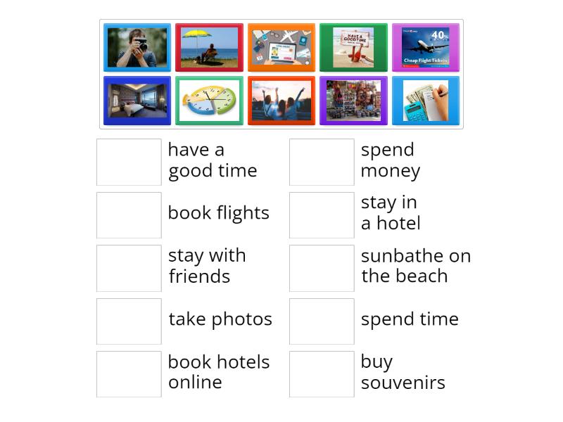 Vacation - Vocabulary - Match up