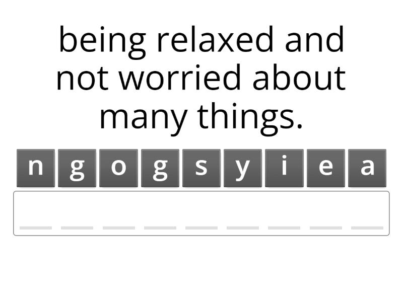 Personality adjectives - Anagram