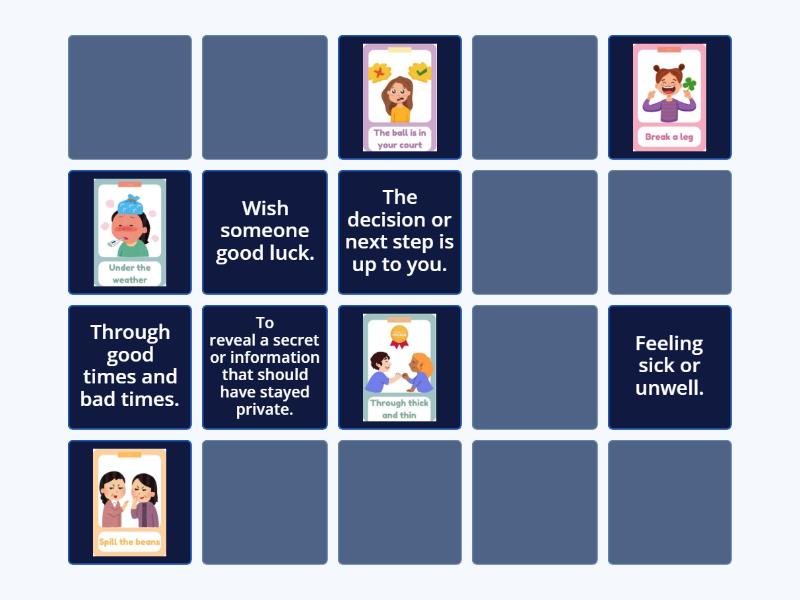 Idioms: Memory game - Parejas