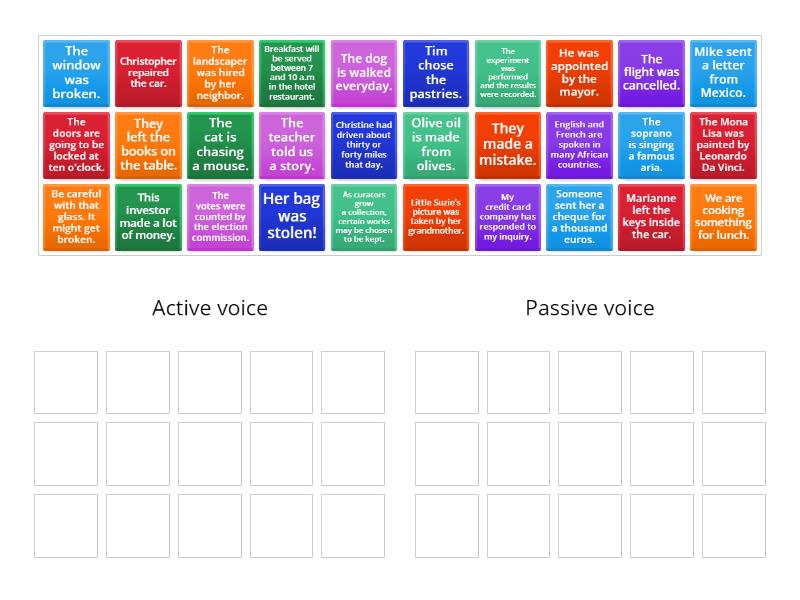 Active or Passive - Group sort