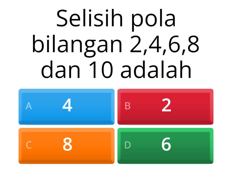 latihan soal pola bilangan kelas 3 - Quiz