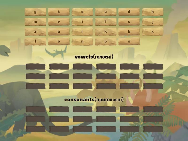 Vowels/consonants - Group sort