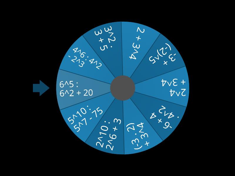 OPERACIONES COMBINADAS - Rueda aleatoria