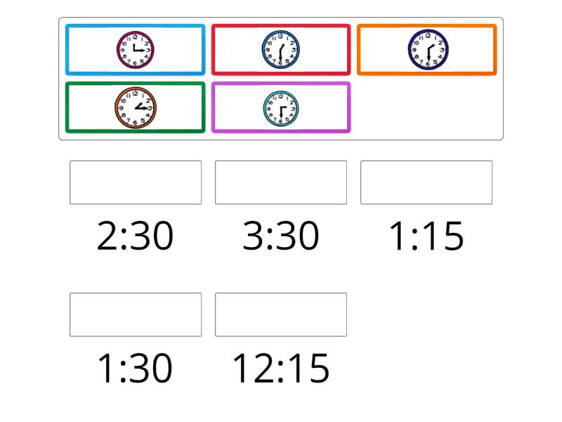 ¿Qué hora es? - Match up