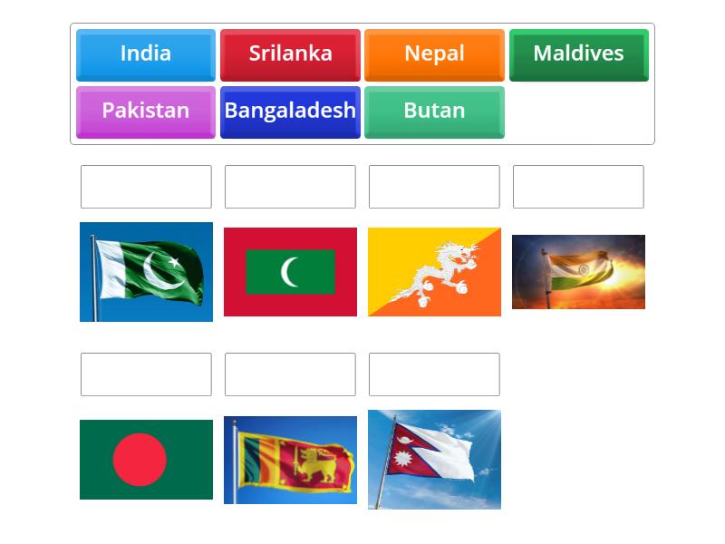 Grade -8 IDENTIFY THE FLAGS - Match up